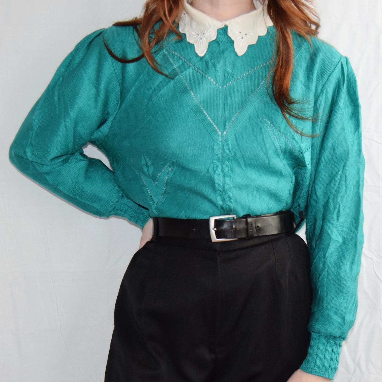 American Vintage Women's Blue Jumper | Depop