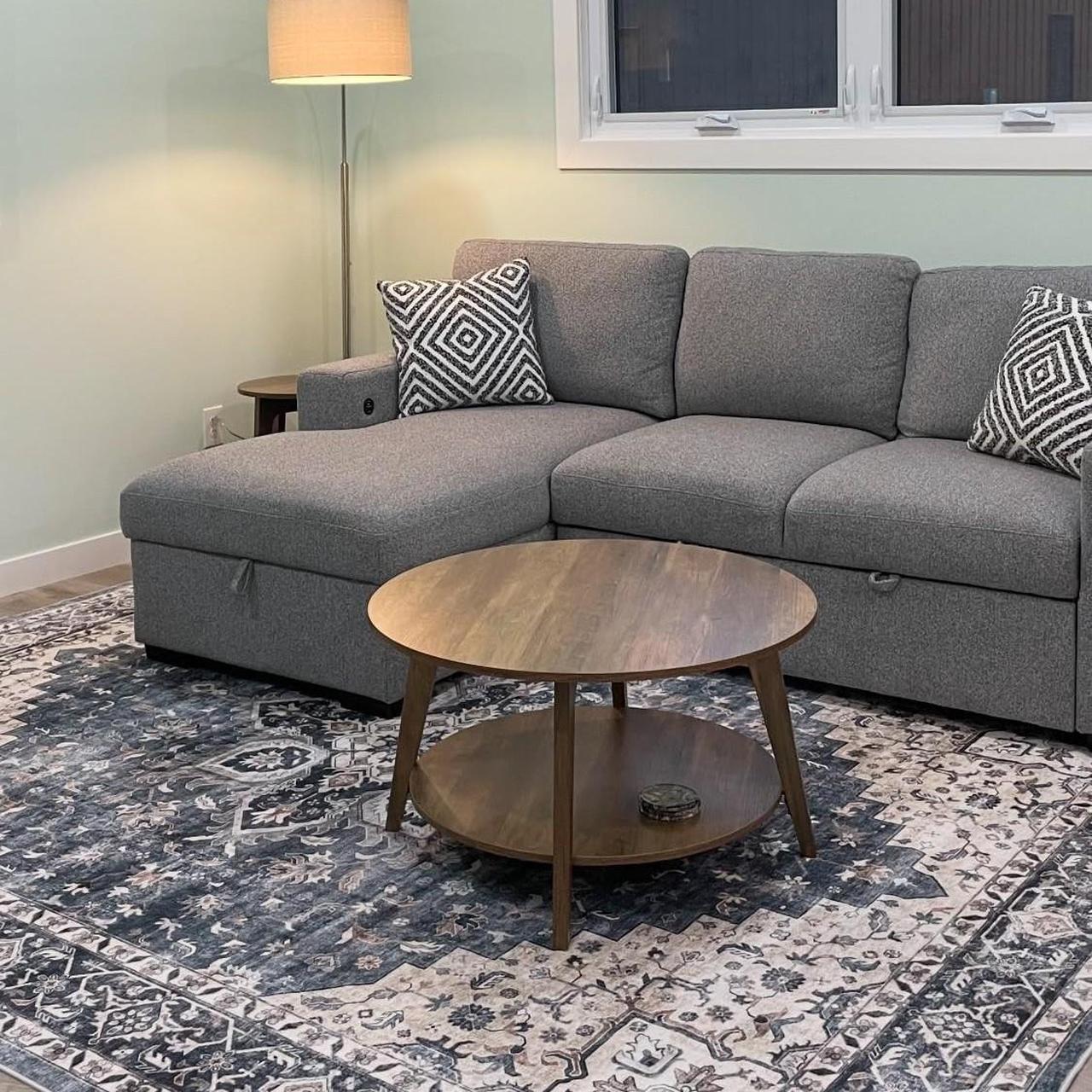 Round Coffee Table, 2 Tier Coffee Table with... | Depop