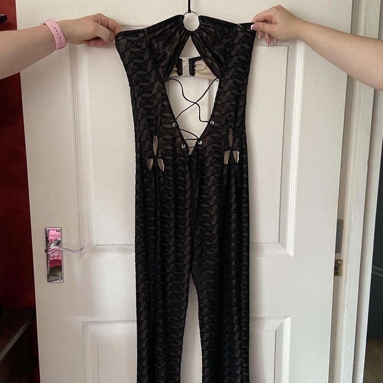 Black babyboo jumpsuit Size L (UK10-12) Worn once... - Depop
