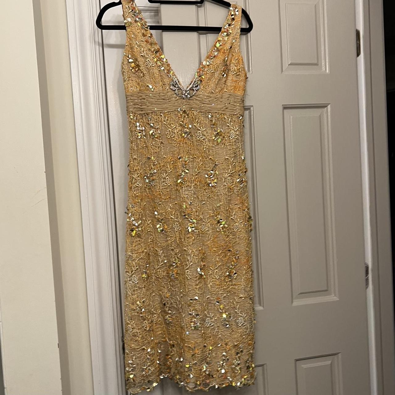 Vintage Alberto Makali peach dress 🍑 Size 10 Lots... - Depop