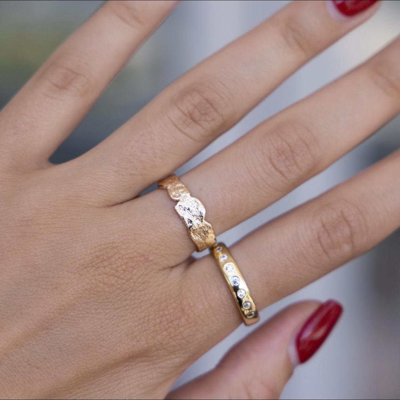 The Julia Ring 💍 Material: 18k Gold Plated with... - Depop