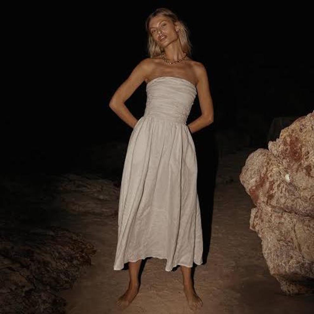 DISSH linen midi dress Worn twice RRP $169.99 This... - Depop