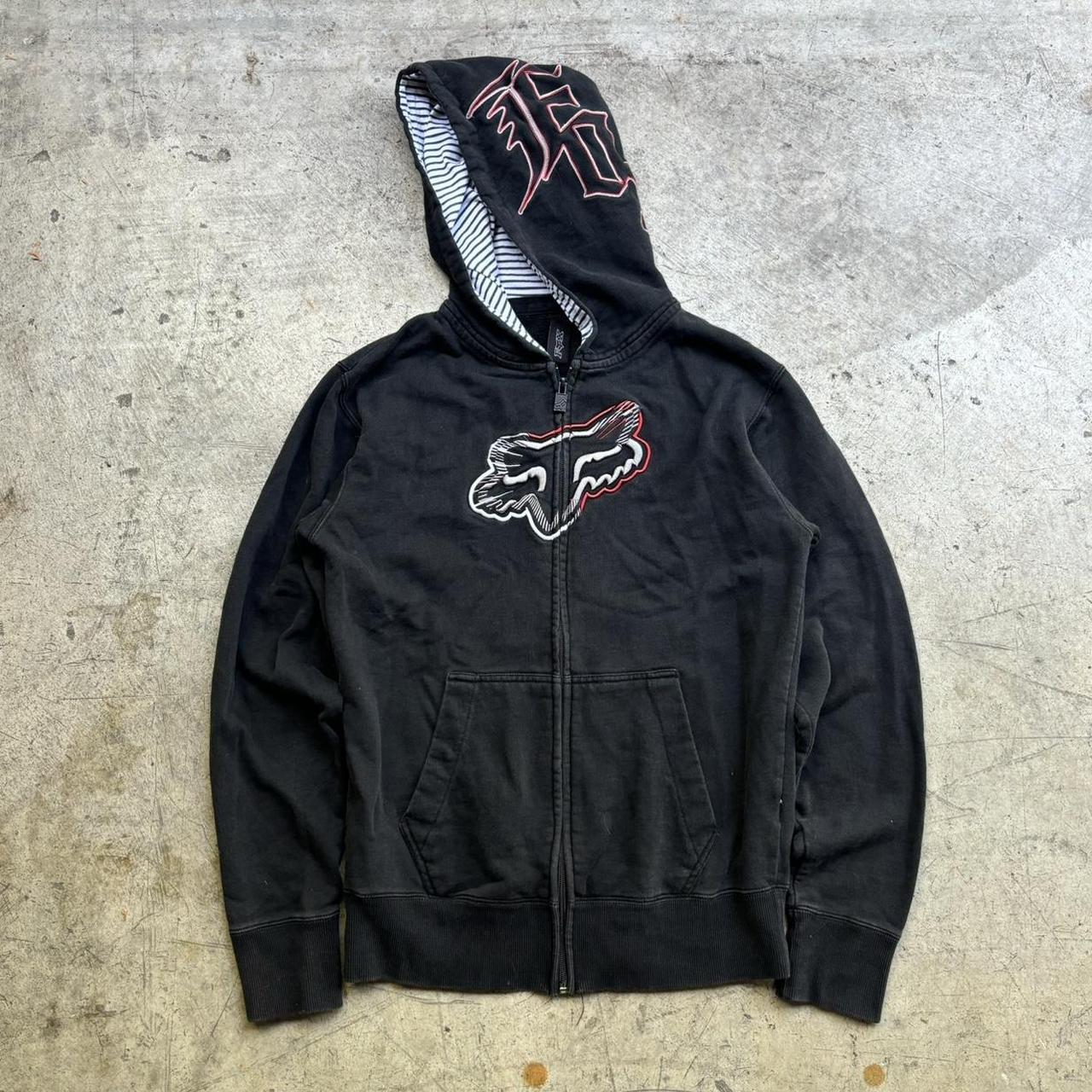 Y2k Fox Racing Zipup - -size Small very tuff... - Depop