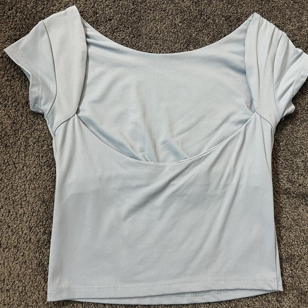 Glassons Blue Backless Top Worn once Size Xs - Depop