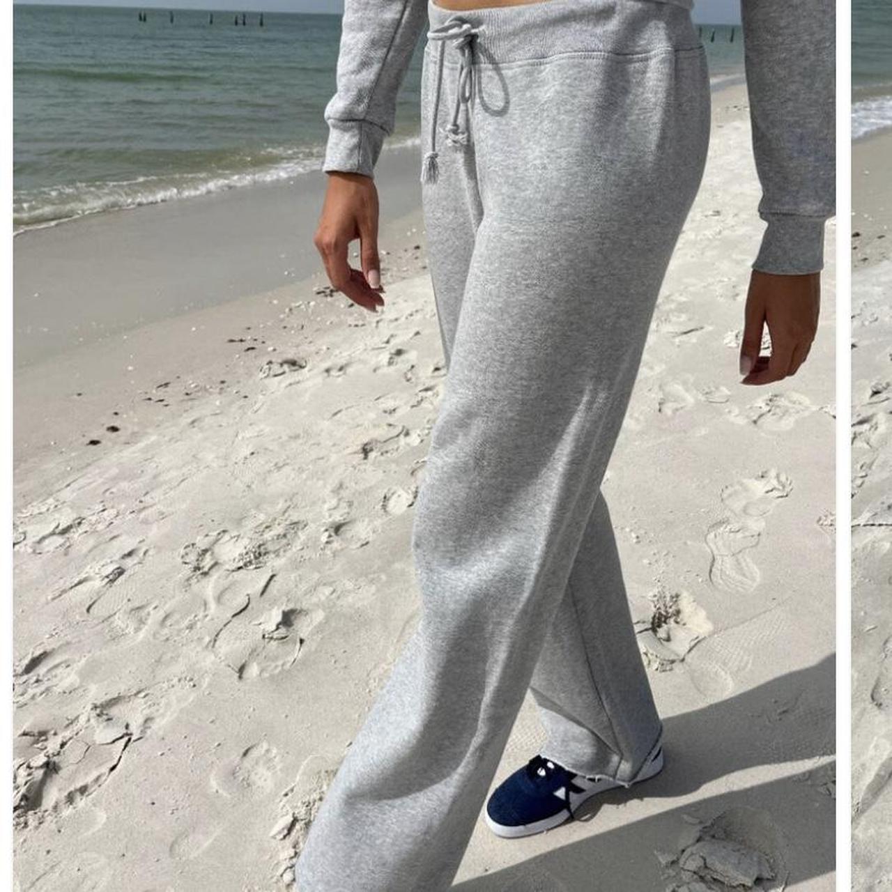 Brandy Melville Rainey Cotton Sweatpants in grey.... - Depop