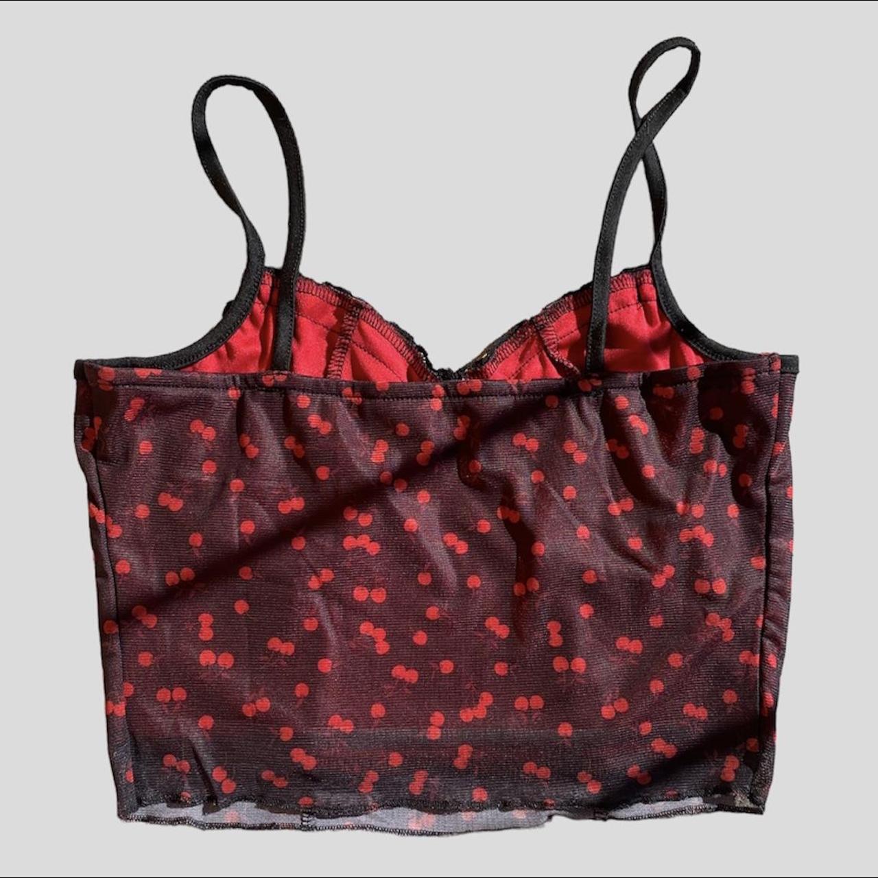 black and red cherry tank top