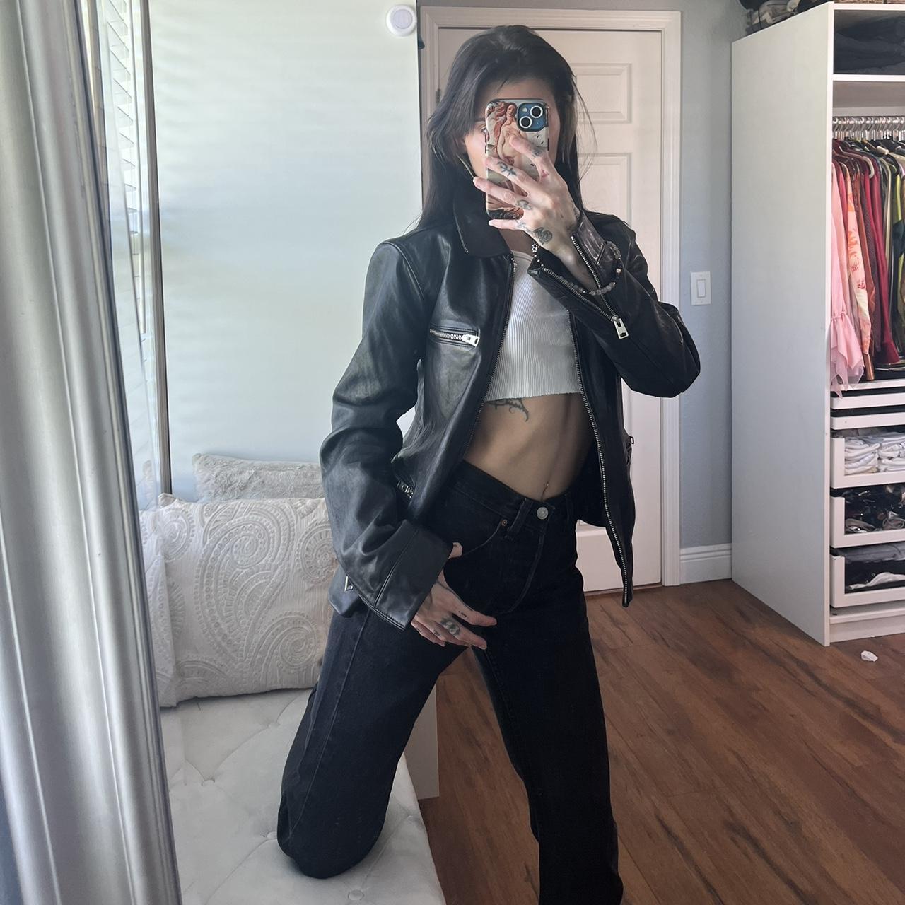 Andy Biersack AllSaints leather jacket. Mens XS.... - Depop