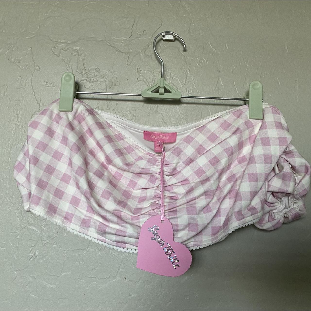 Womens Pink Crop Top Depop