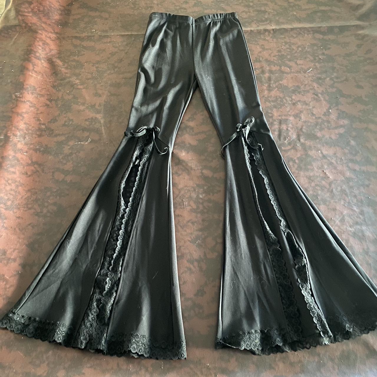 Dollskill widow soft pants flare Split front legs... - Depop