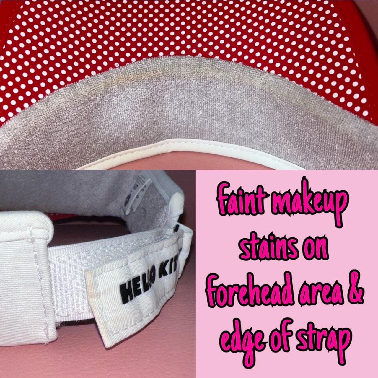 sanrio hello kitty red and white sun head visor hat... - Depop