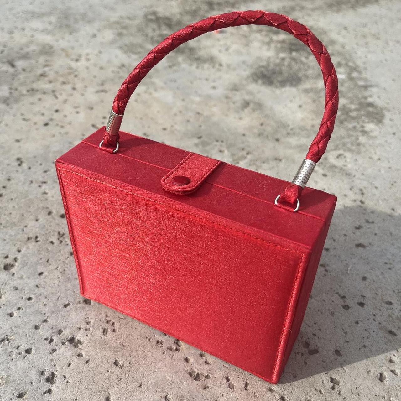 lancôme vintage red box purse about the size of a... - Depop