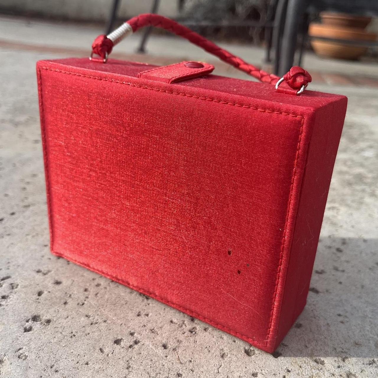 lancôme vintage red box purse about the size of a... - Depop