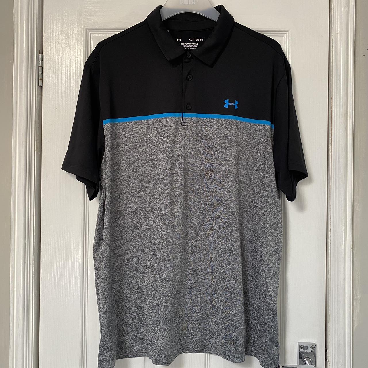 Under Armour Men's Black and Grey Polo-shirts | Depop