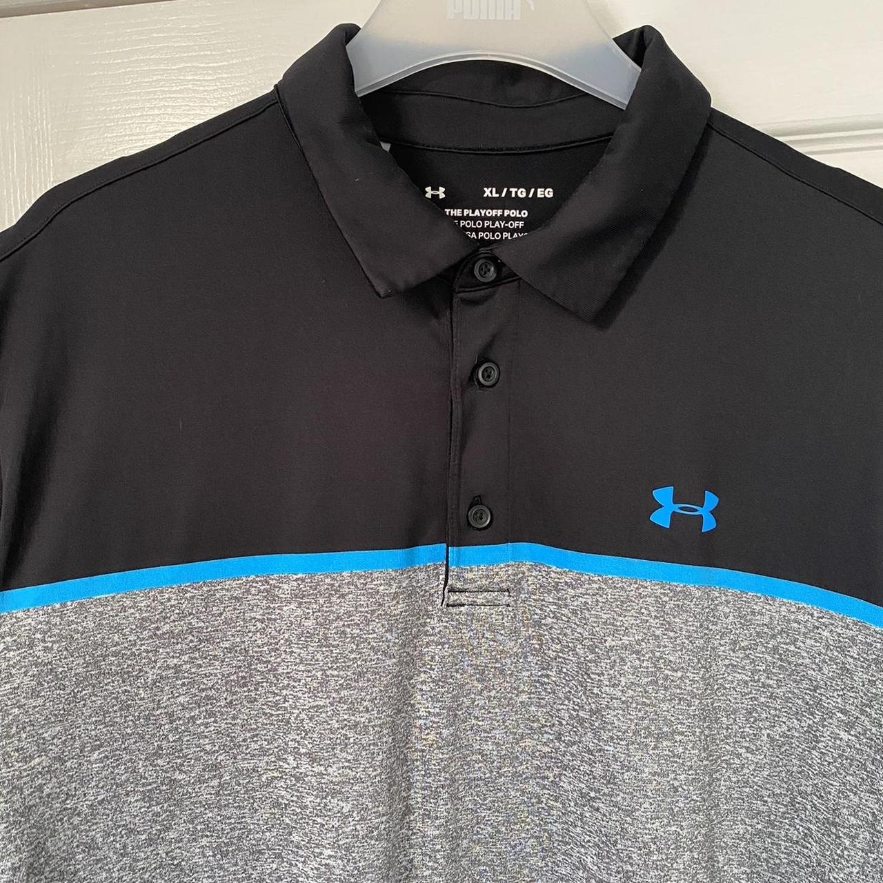 Under Armour Men's Black and Grey Polo-shirts | Depop