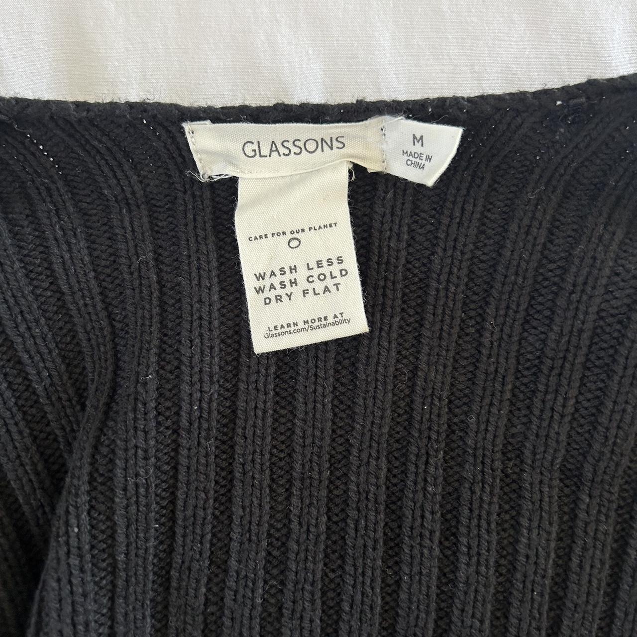 Glassons Rib Knit Long Sleeve Shrug Black Size... - Depop