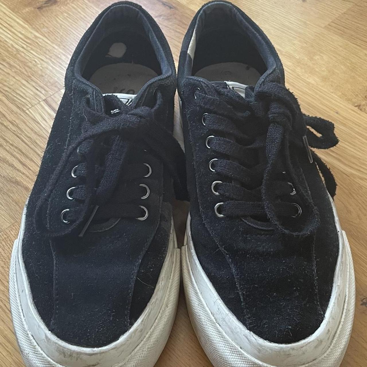 Stepney workers club size 4 trainers black sued - Depop