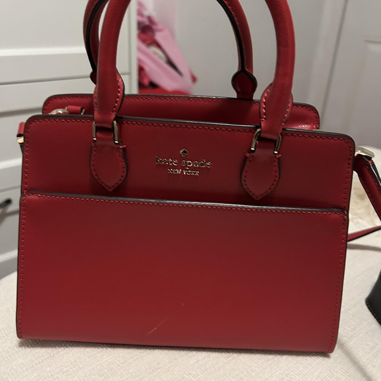 Red Kate Spade New York leather bag #KateSpade - Depop