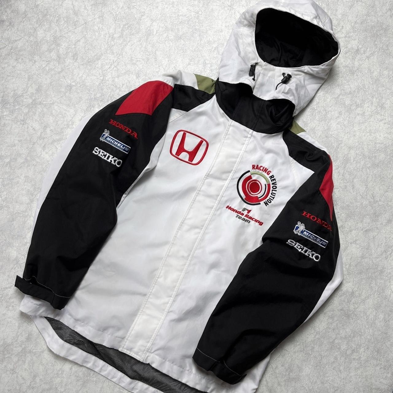 Vintage Honda F1 Racing Jacket w/ retractable... - Depop