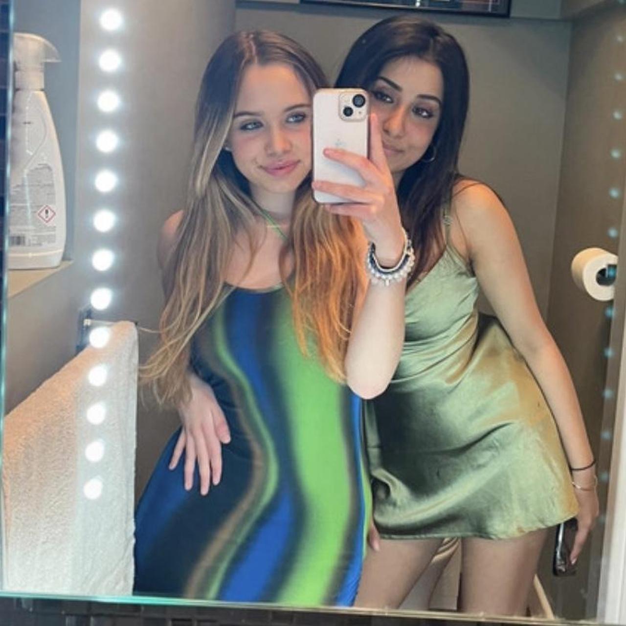 MOTEL ROCKS across the shoulder green and blue... - Depop