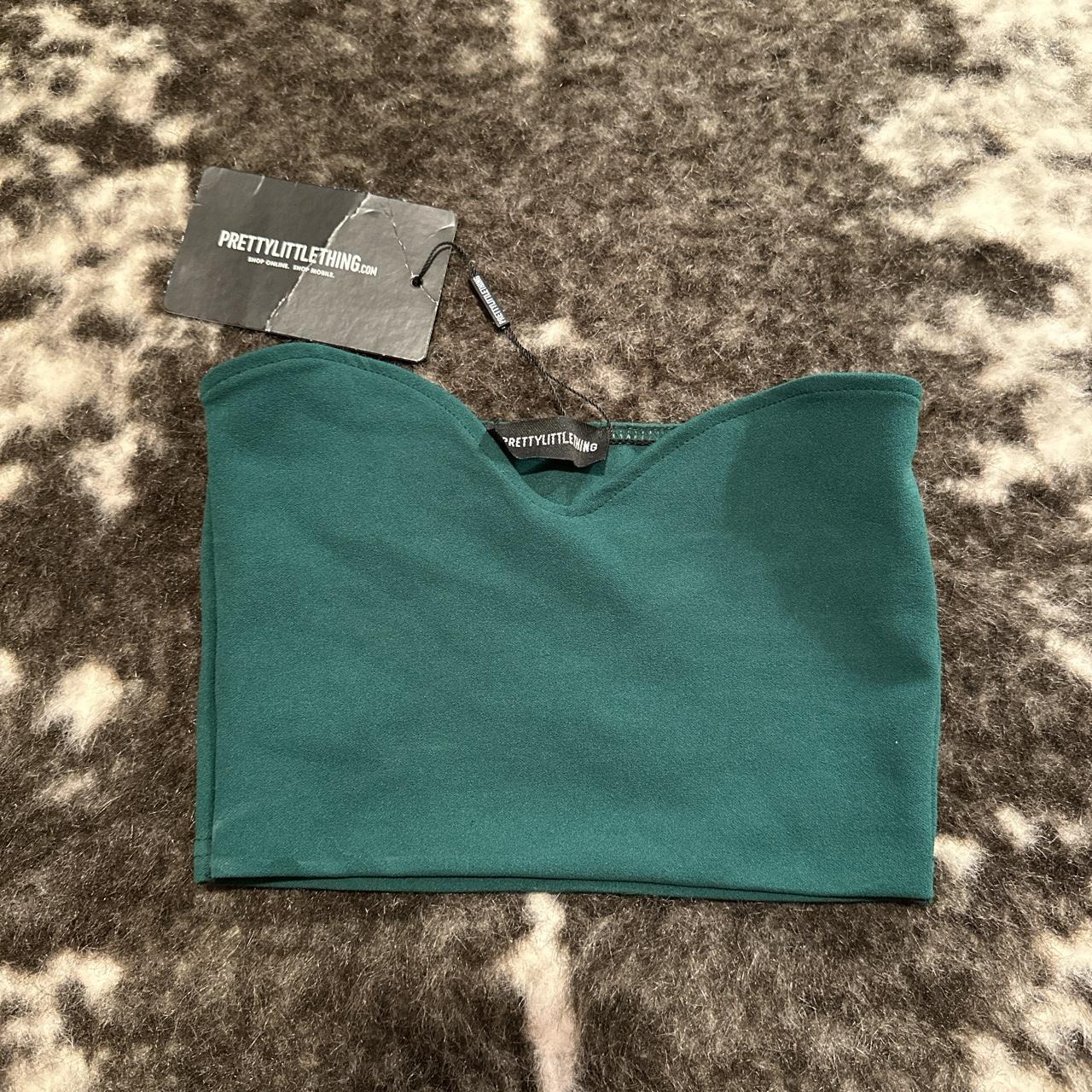 Plt green heart line tube top Super cropped Only... - Depop