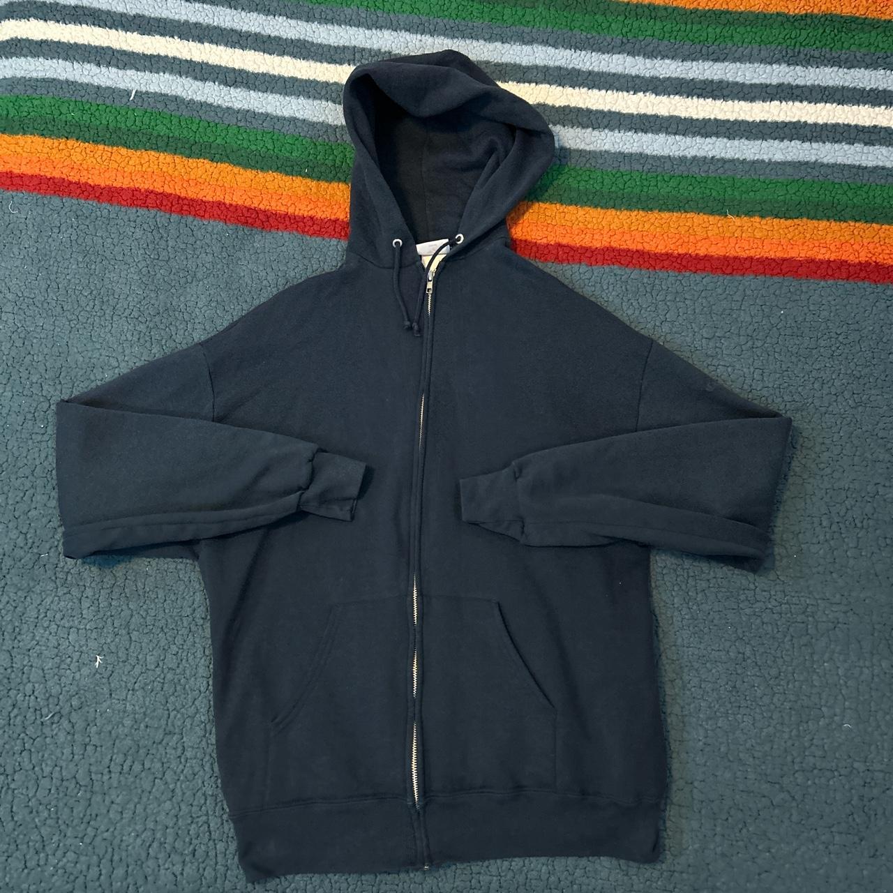 Navy blue jerzees jacket size medium Nice fit and comfy - Depop