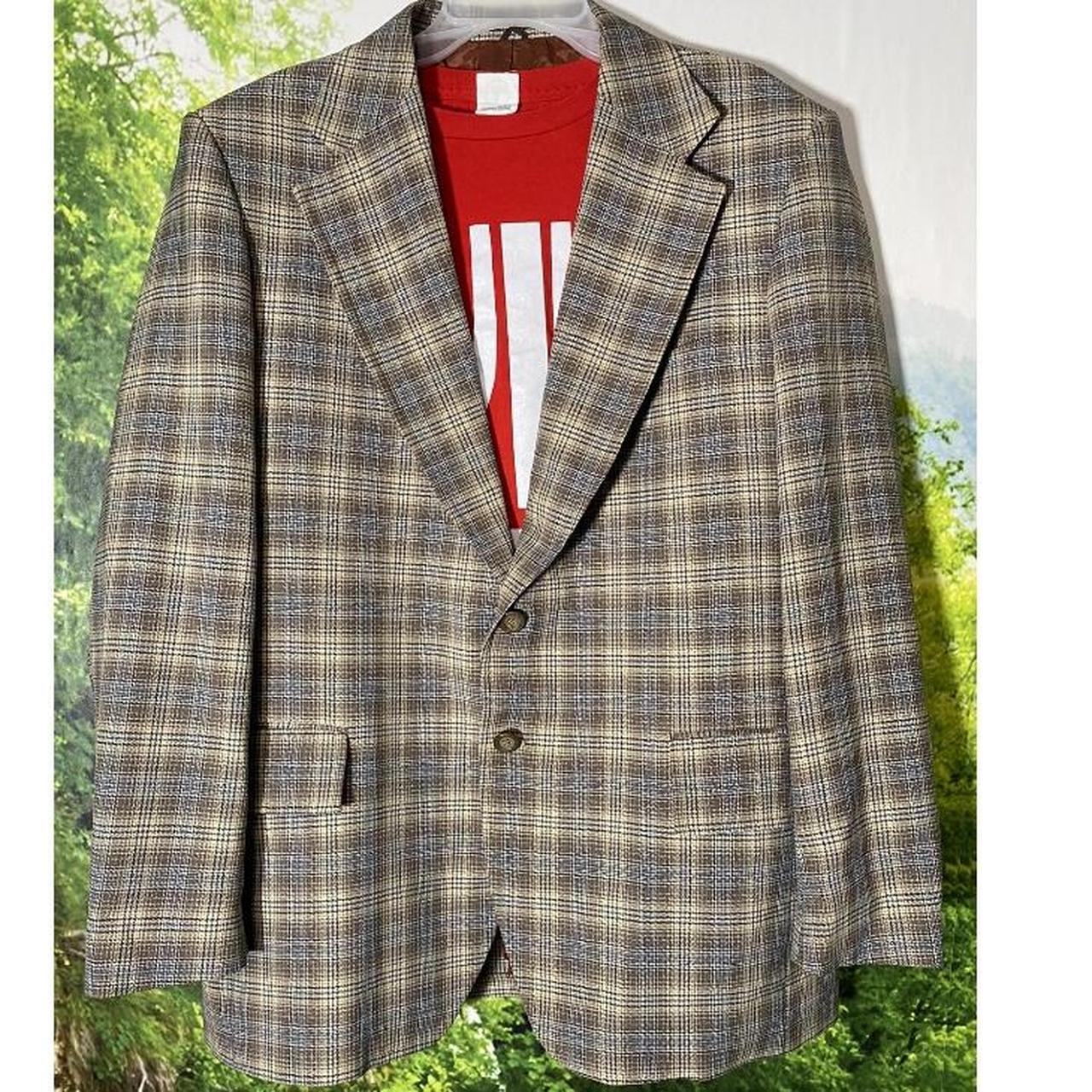 Sears Men's Brown and Blue Jacket | Depop