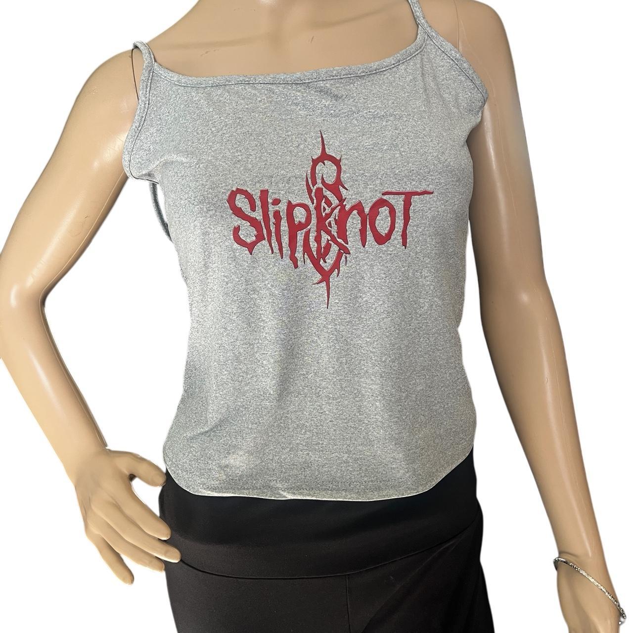 Grey and red Slipknot tank top #punkrock #bandmerch... | Depop