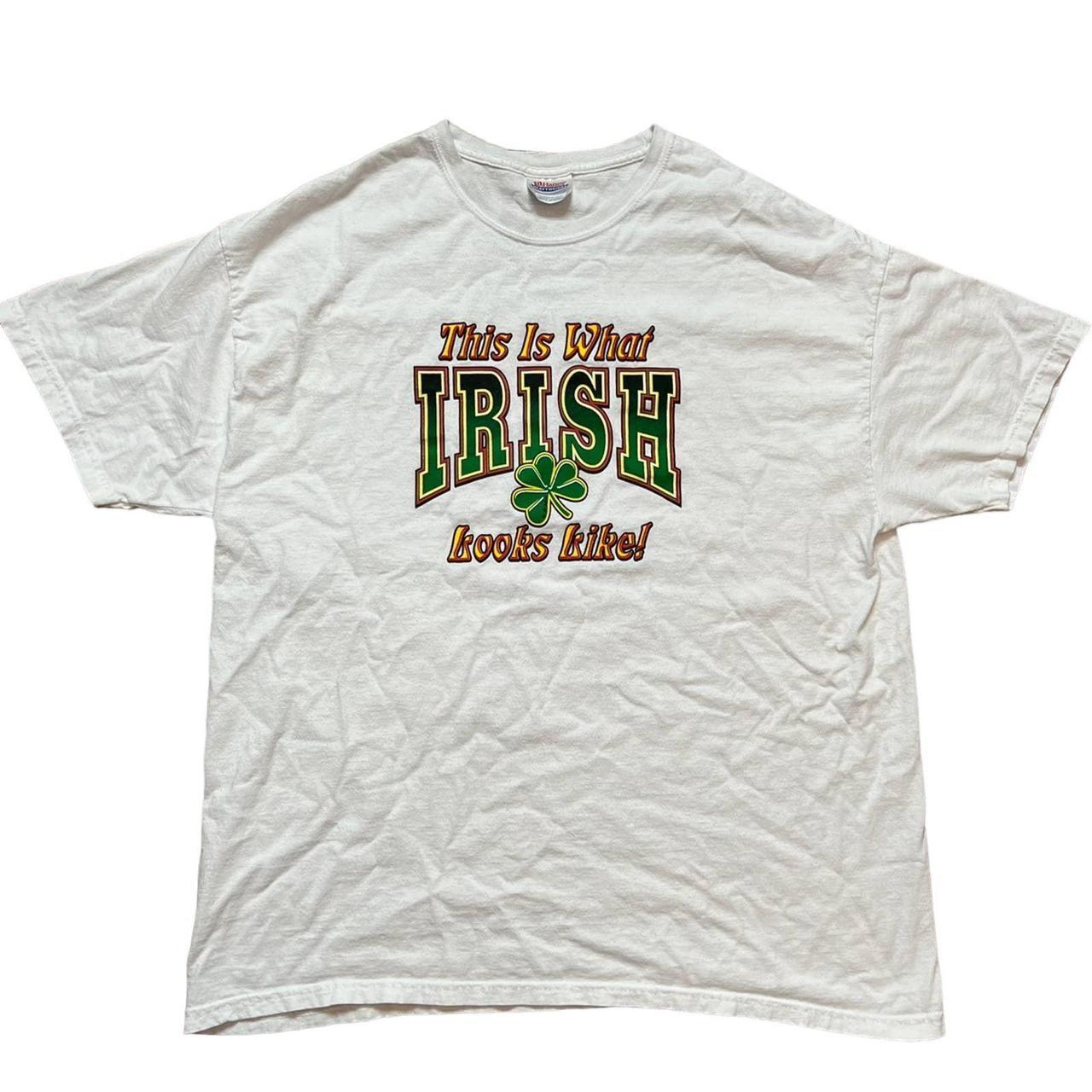 Vintage Irish shirt with cool front print “This is... - Depop