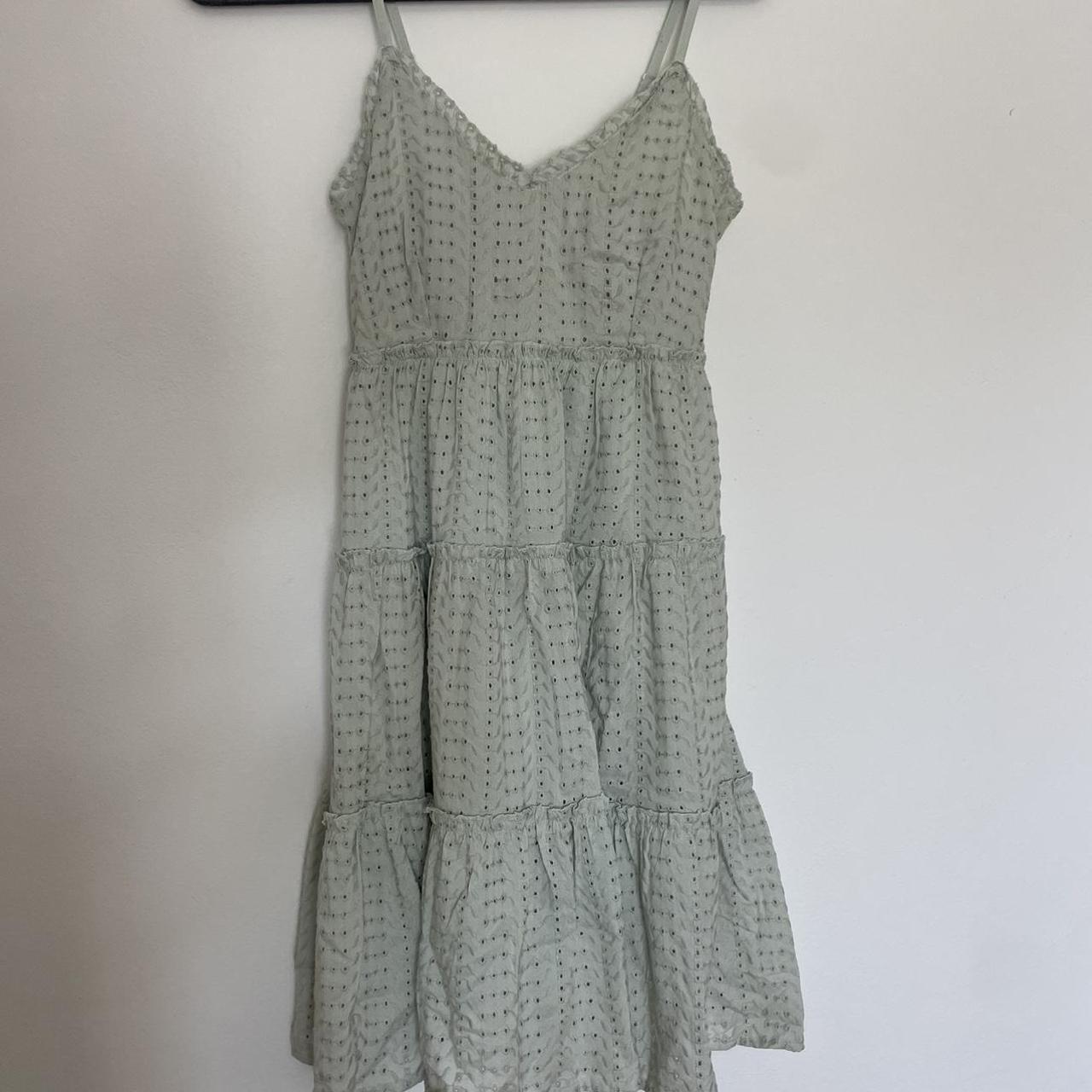 Green eyelet dress from Sim and Sam! Worn once and... - Depop