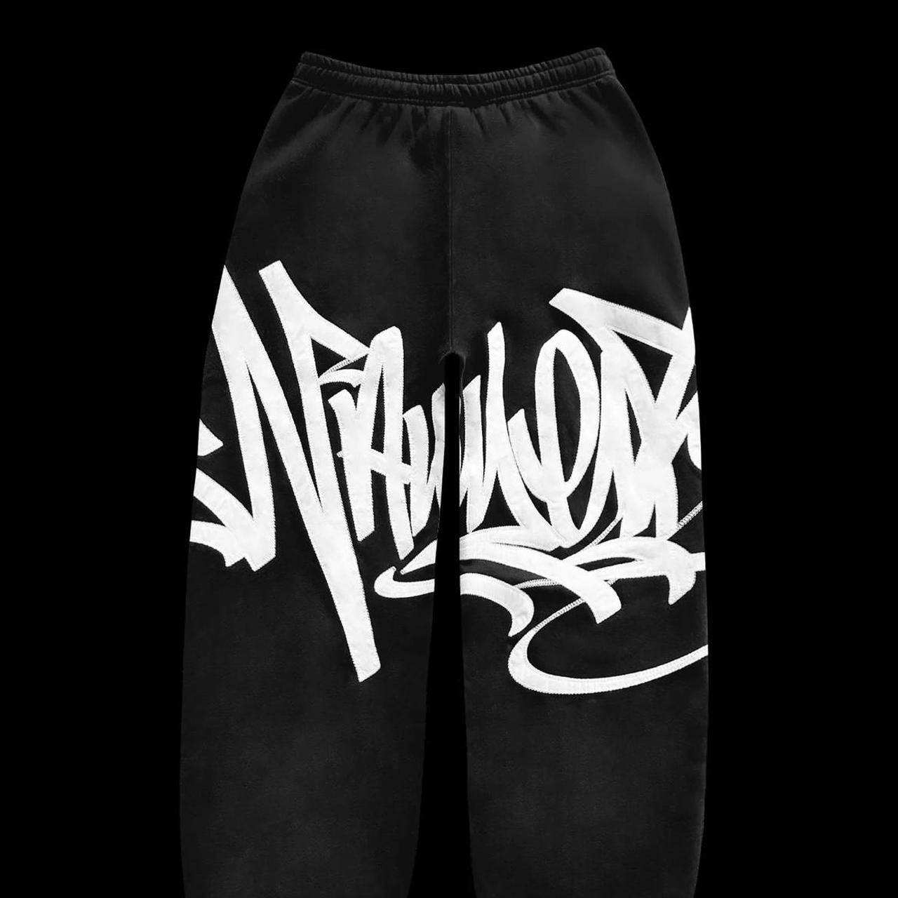 Named Collective Men's Black and White Joggers-tracksuits | Depop