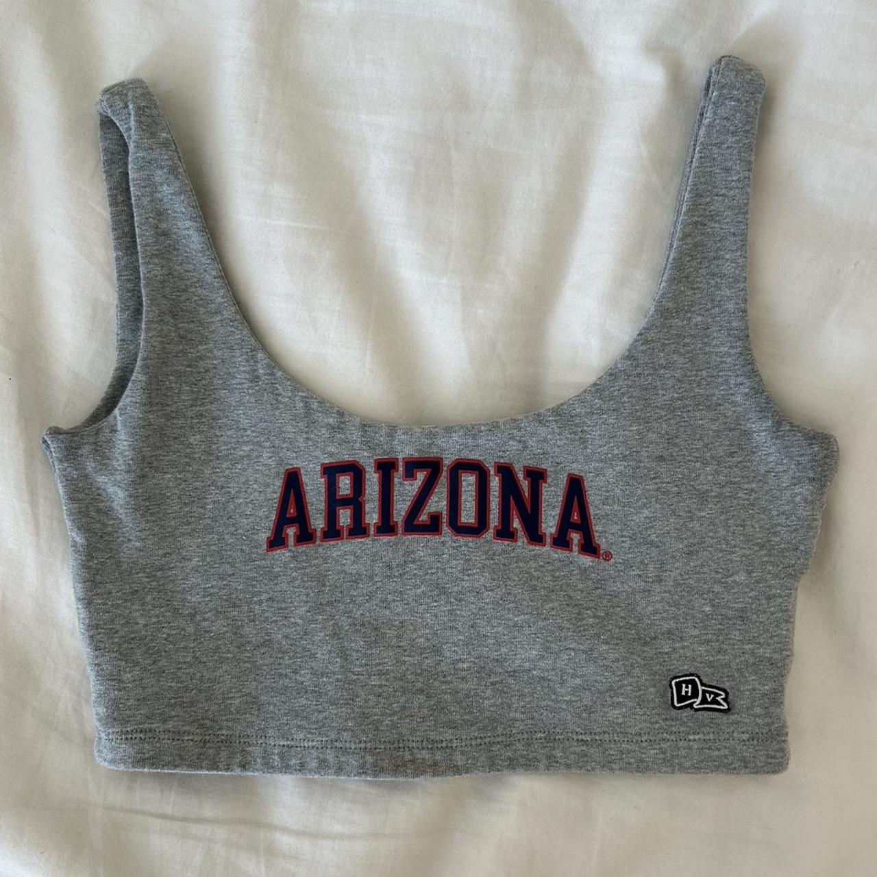 hype and vice university of arizona crop top,... - Depop