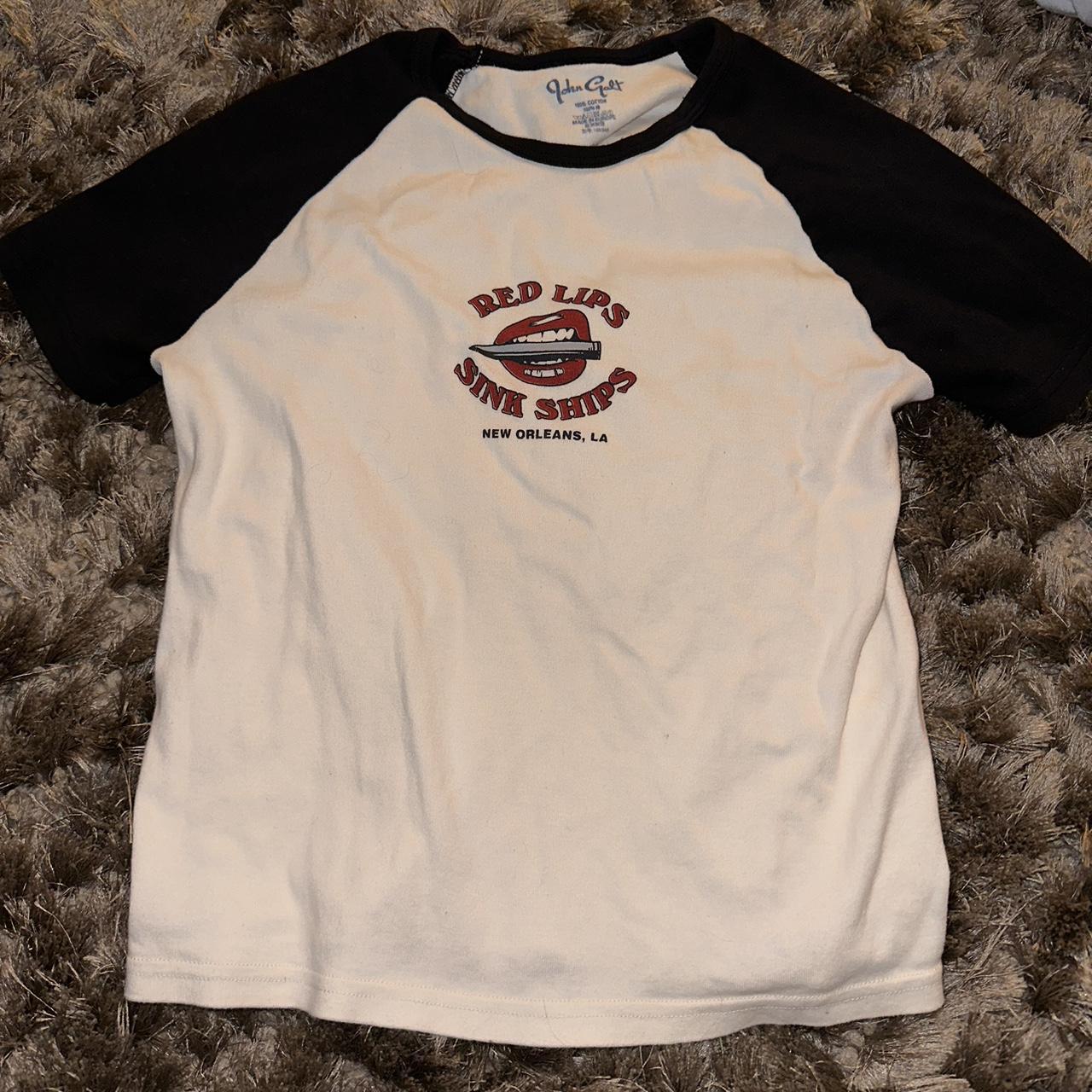 Brandy shirt red lips sink ships no flaws perf... - Depop