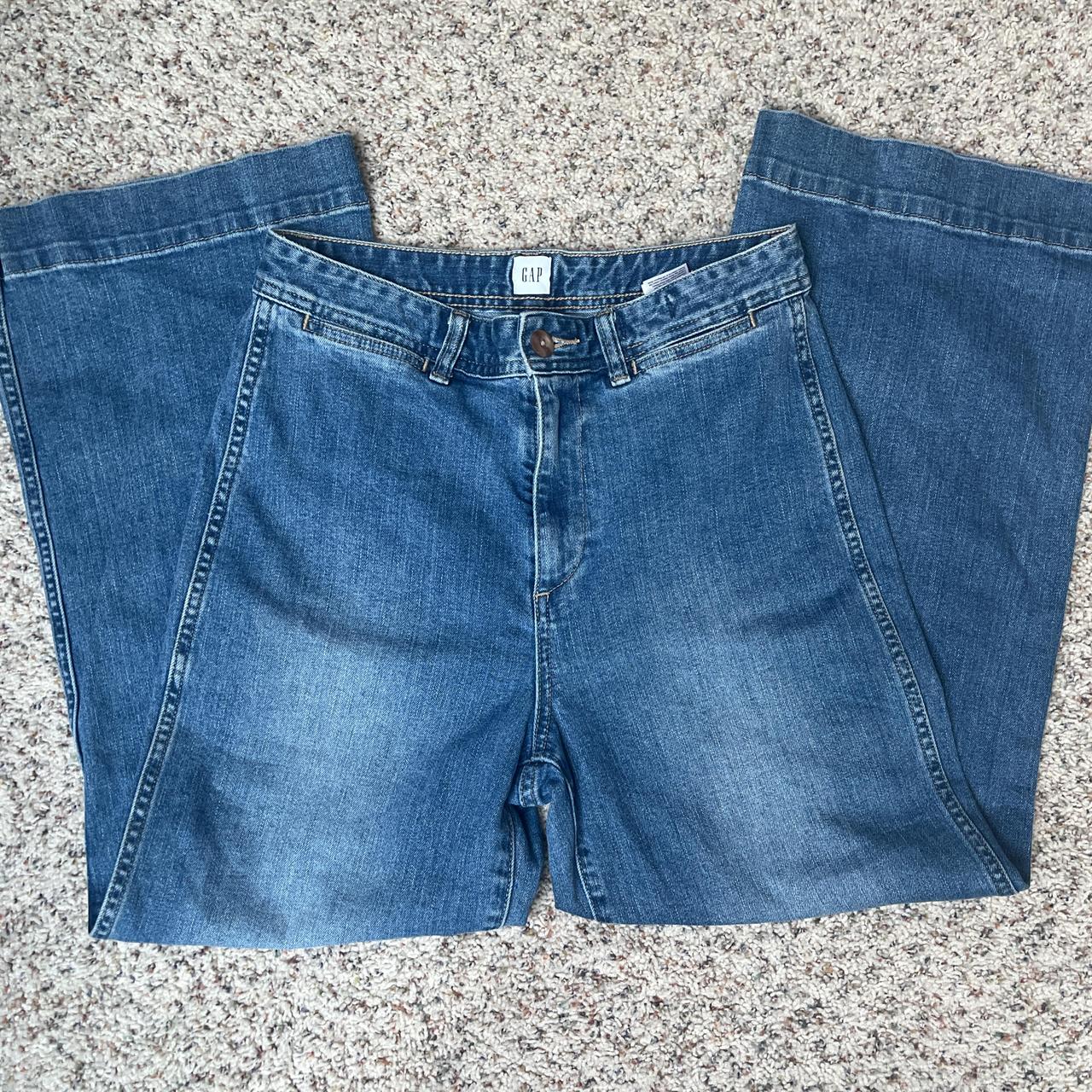 Gap wide leg jeans Size 6 Length: 38 in Inseam : 26... - Depop