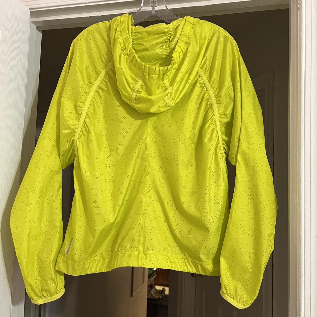 🎾🥎 Neon Yellow Running Jacket 🥎🎾 Bright yellow/green... - Depop