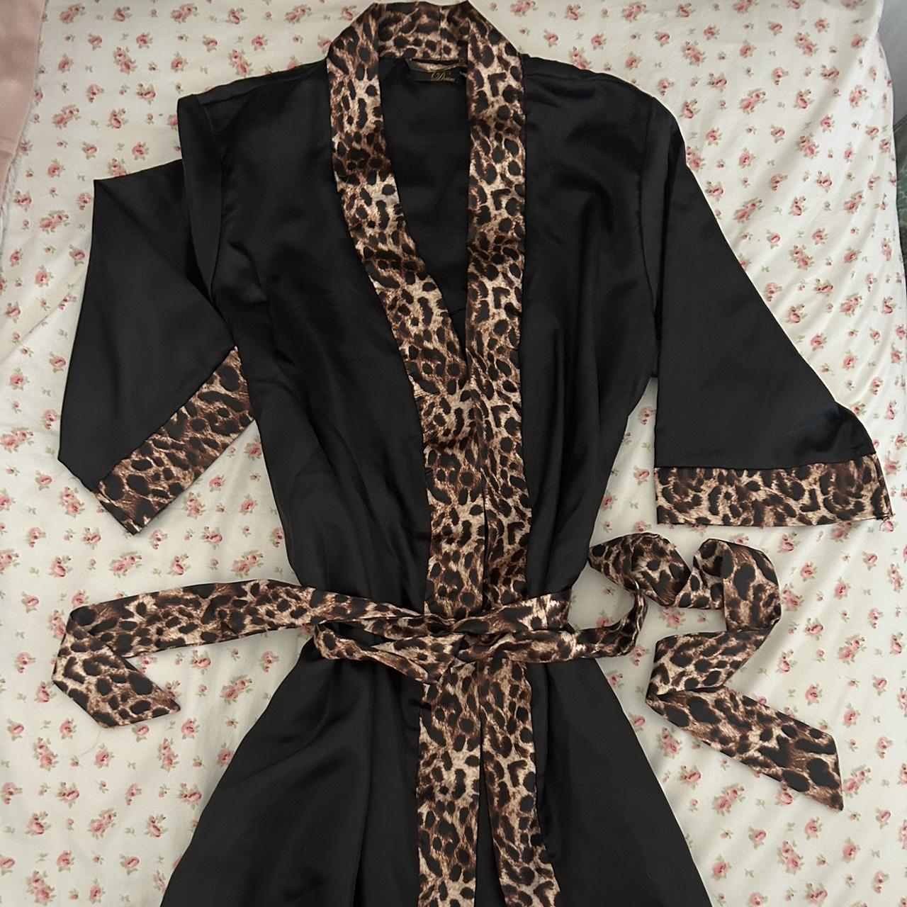 vintage robe & slip dress set! silk material with... - Depop