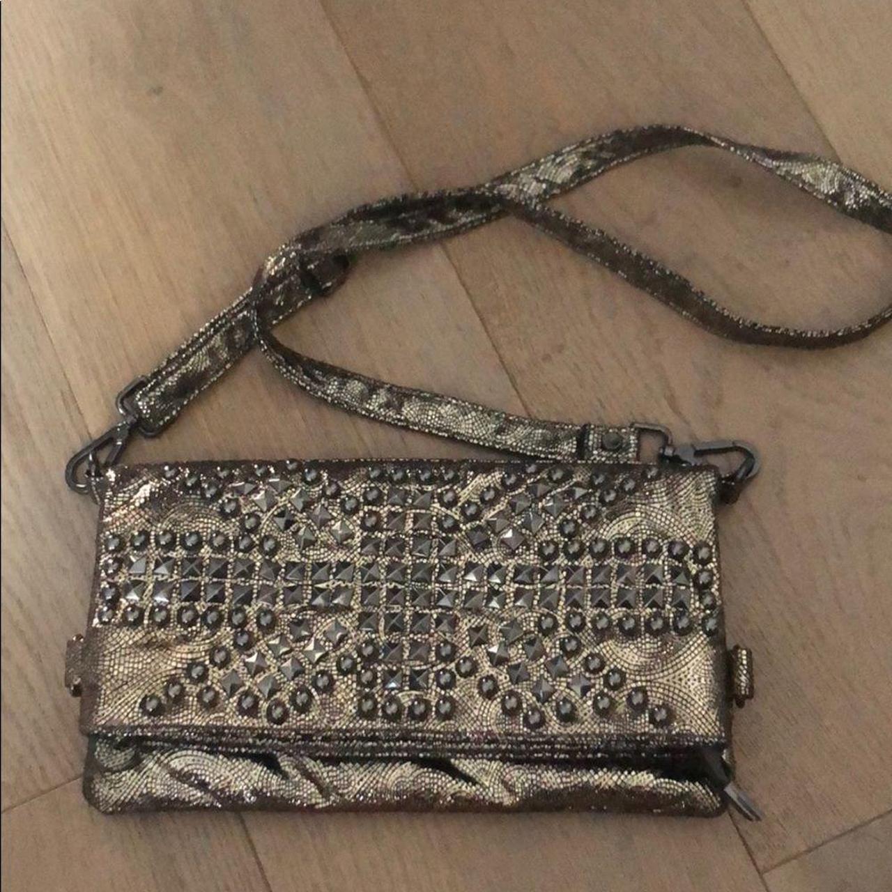 NWOT studded bronze color Union Jack purse bag For... | Depop