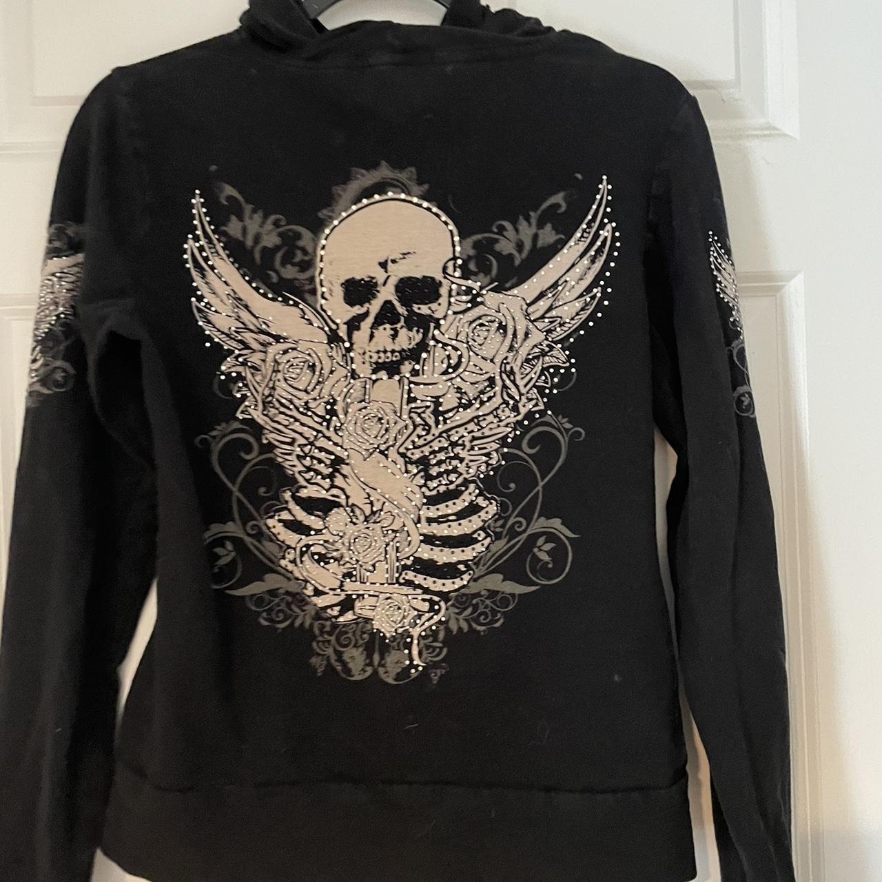 small black los Angeles bus stop zip up hoodie with... - Depop