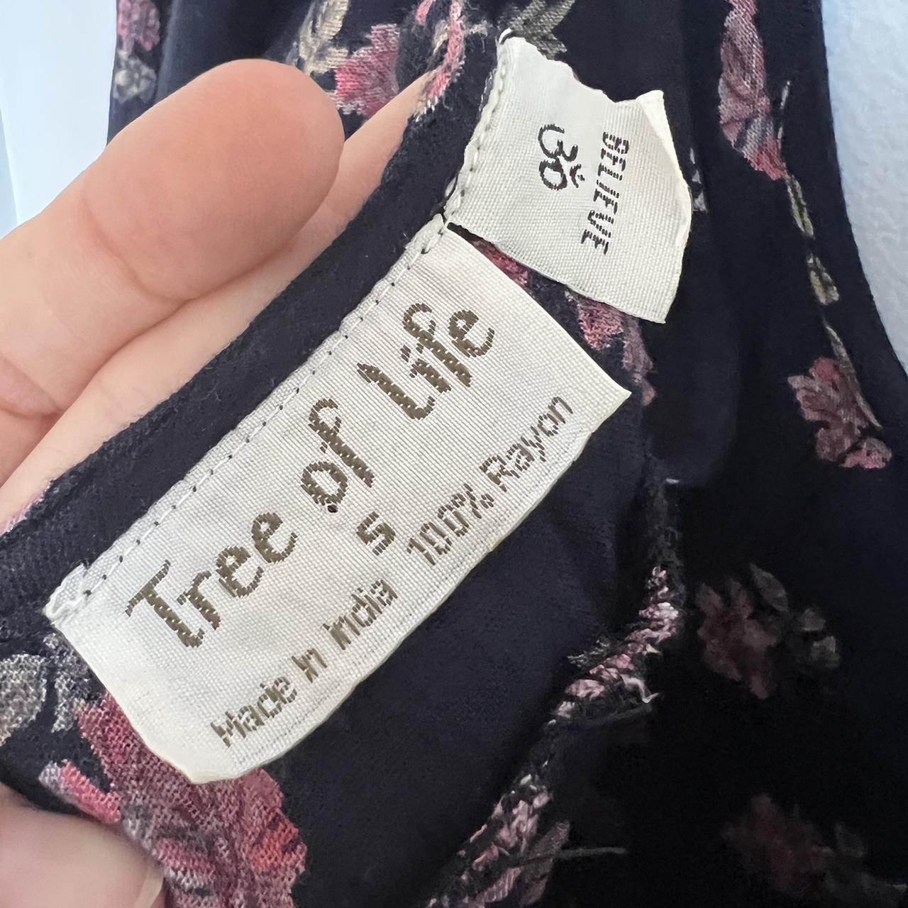 Beautiful Tree of Life dress 100% Rayon Size S - Depop