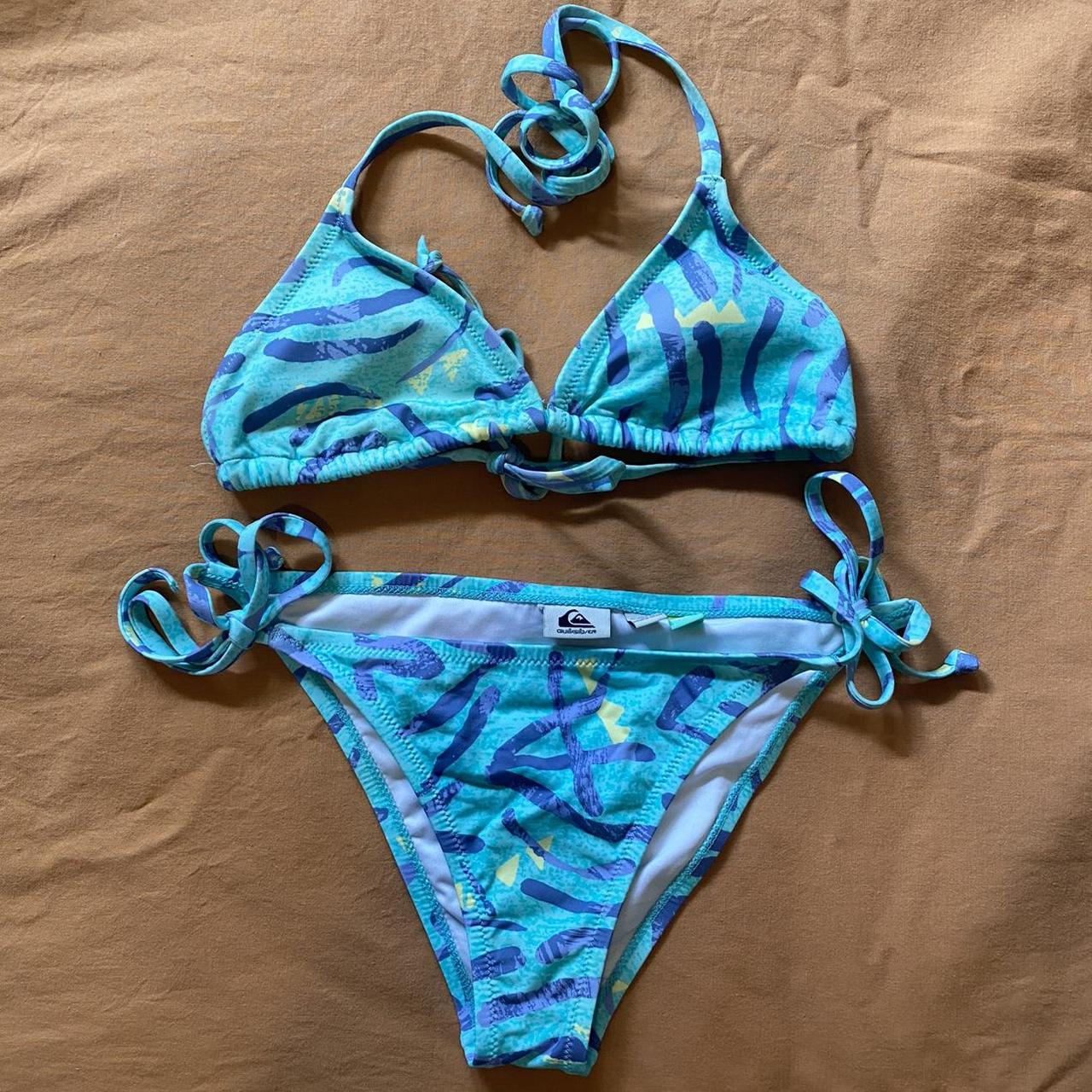 quicksilver womens bikini - size small only worn a... - Depop