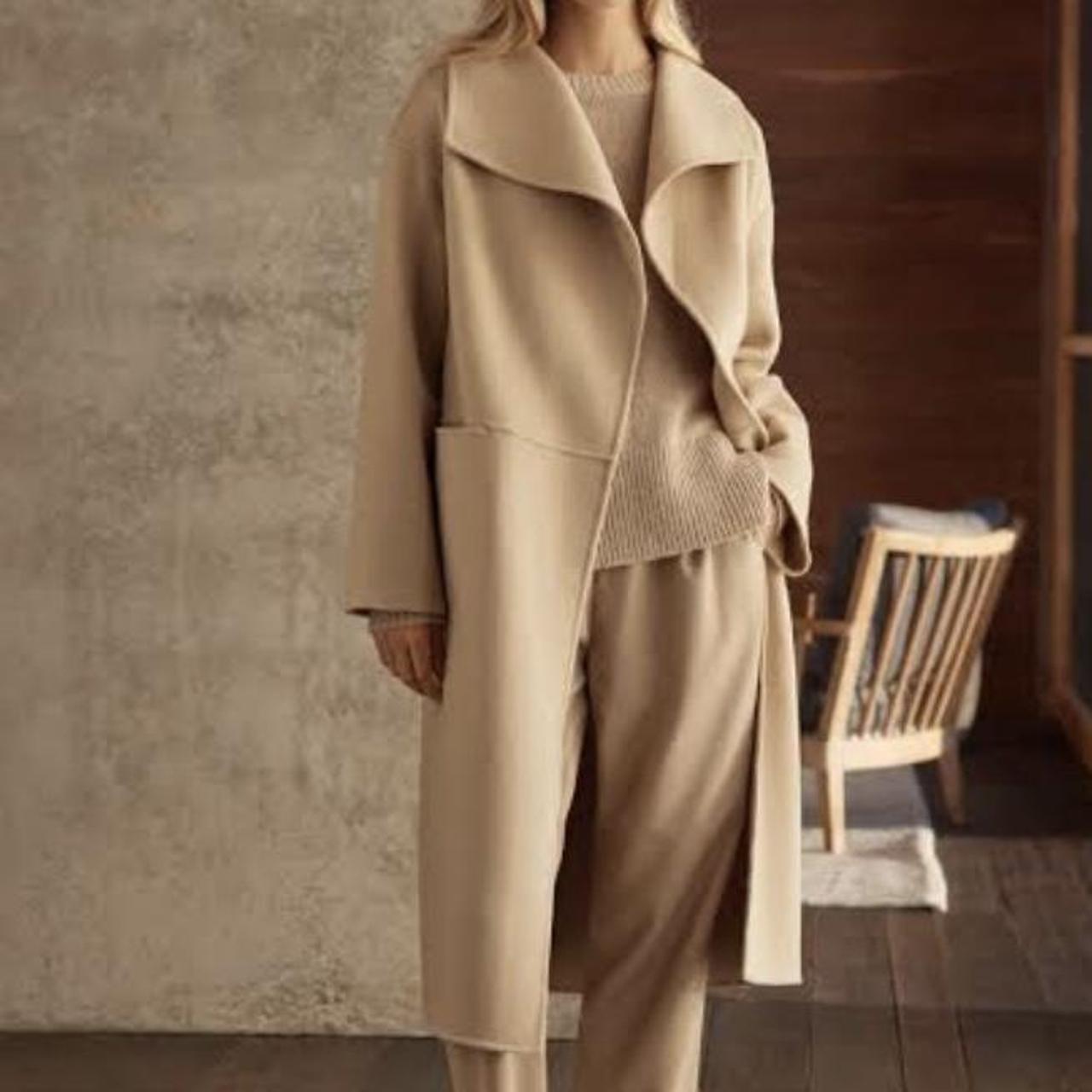 Seed wool coat Champagne colour - Depop