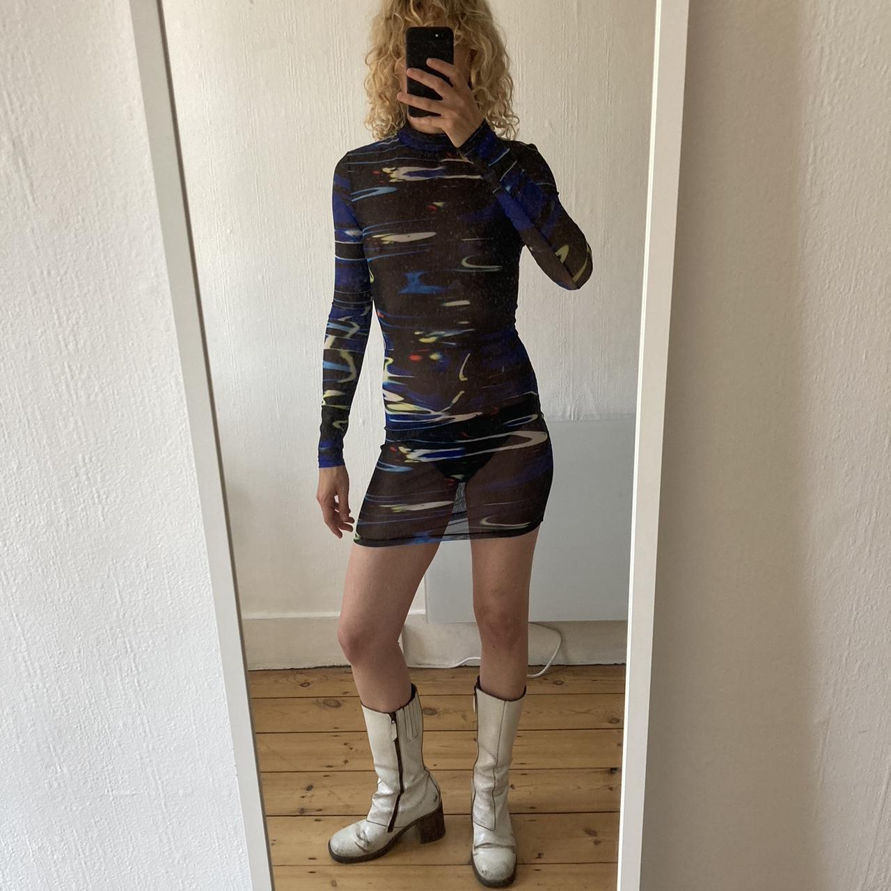 Beautiful cosmic mesh dress handmade by a small... - Depop