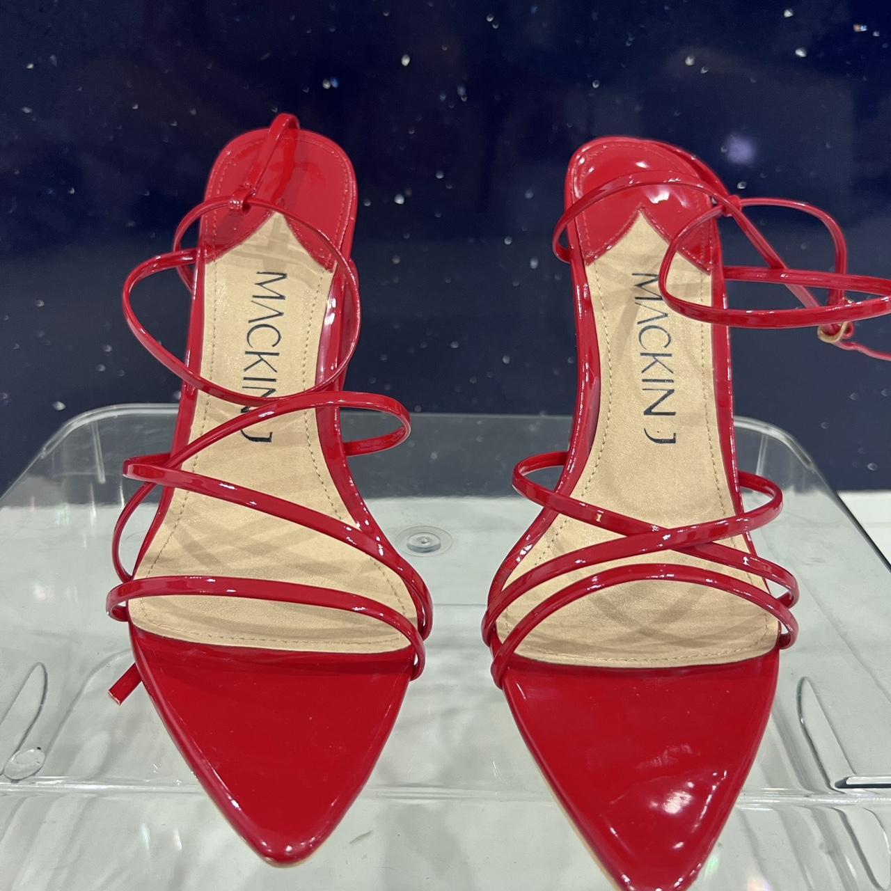 Red pointy heels, New - Depop