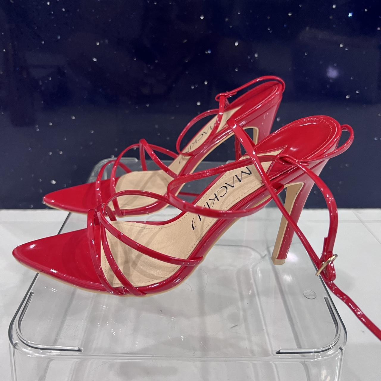 Red pointy heels, New - Depop