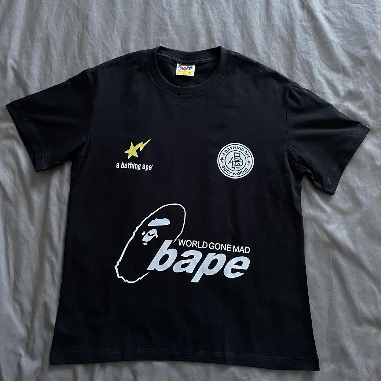Bape world gone mad black t-shirt used like new... | Depop
