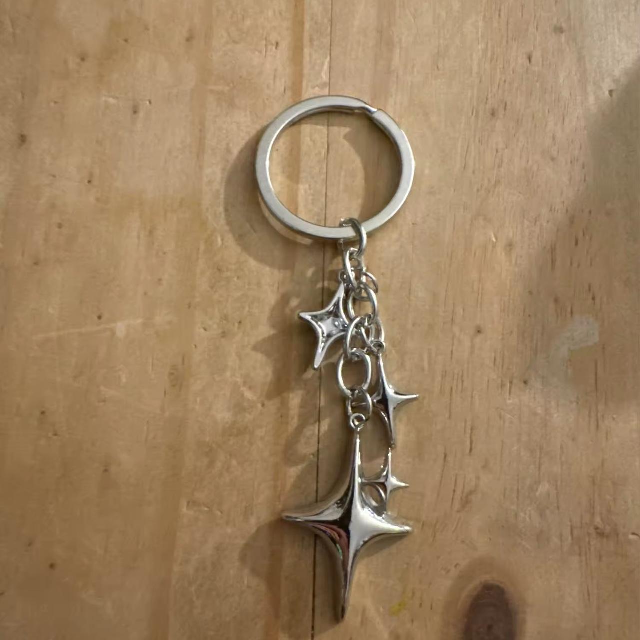 Silver star keychain #goth #emo #y2k | Depop