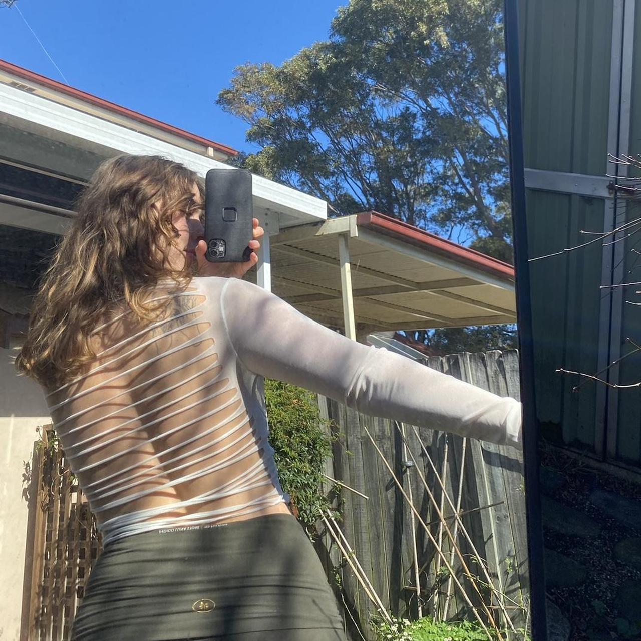 sheer little fairy top super fun back - perf for... | Depop