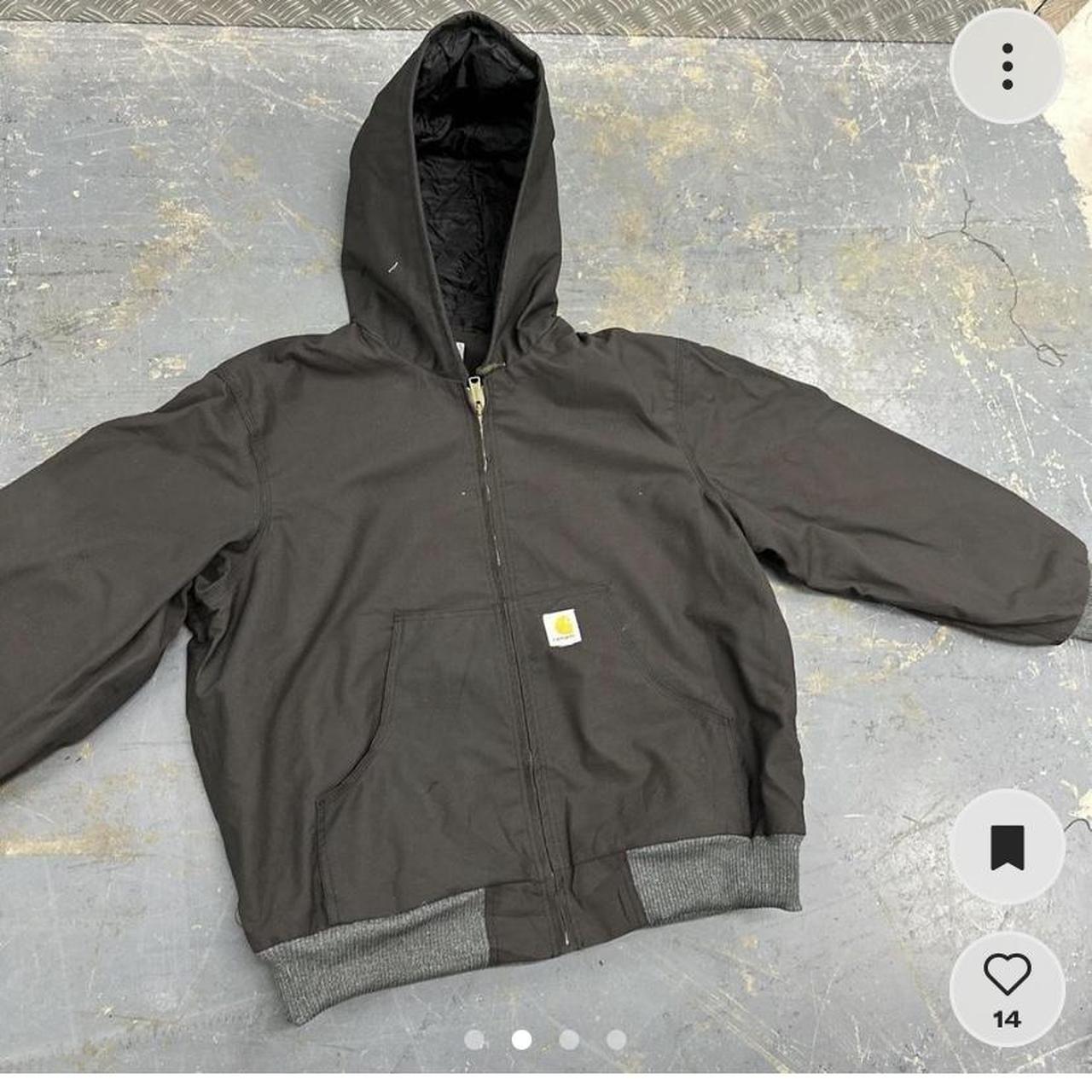 Vintage black carhartt jacket. Really good... - Depop