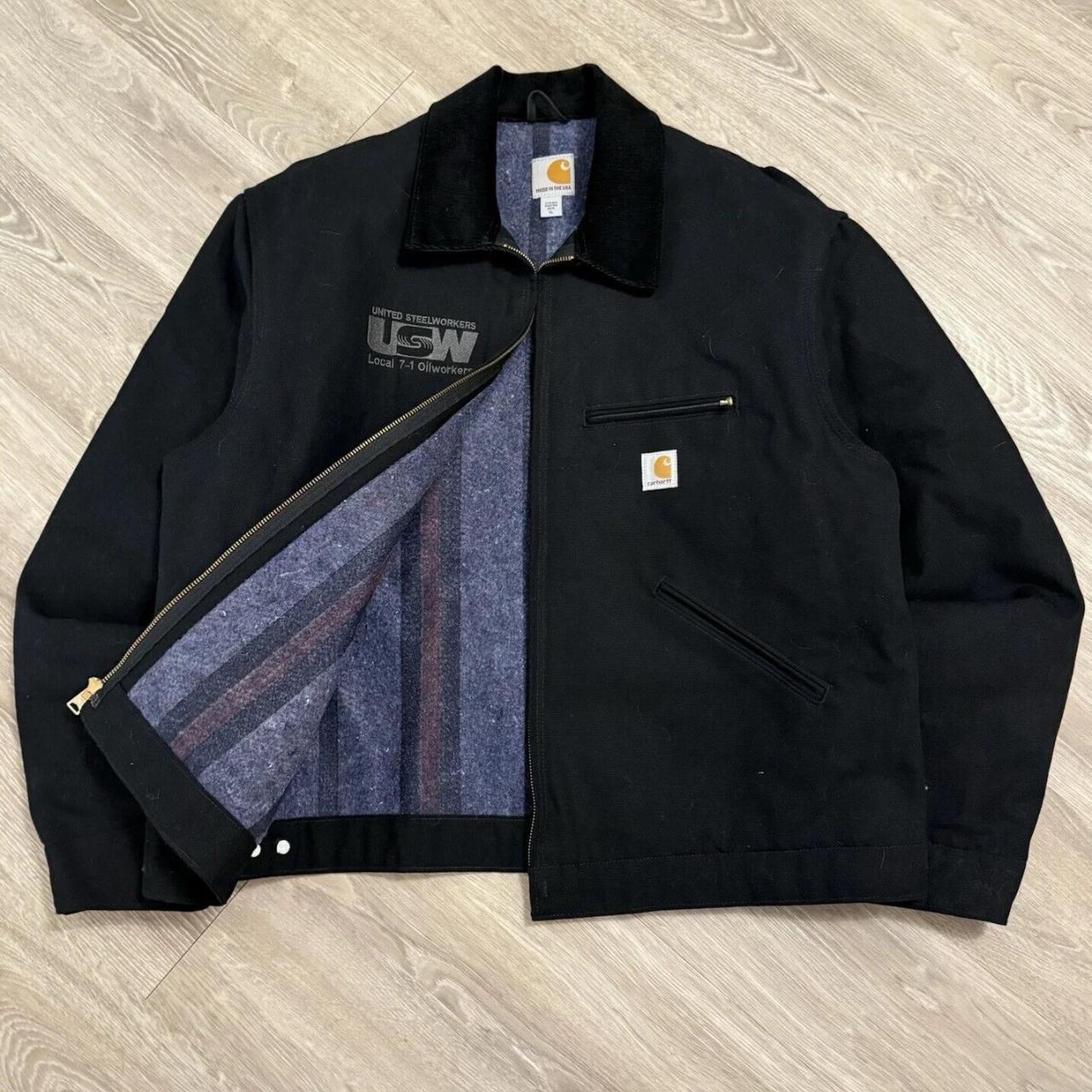 Vintage Carhartt J001 Black Duck Detroit Jacket – XL... | Depop