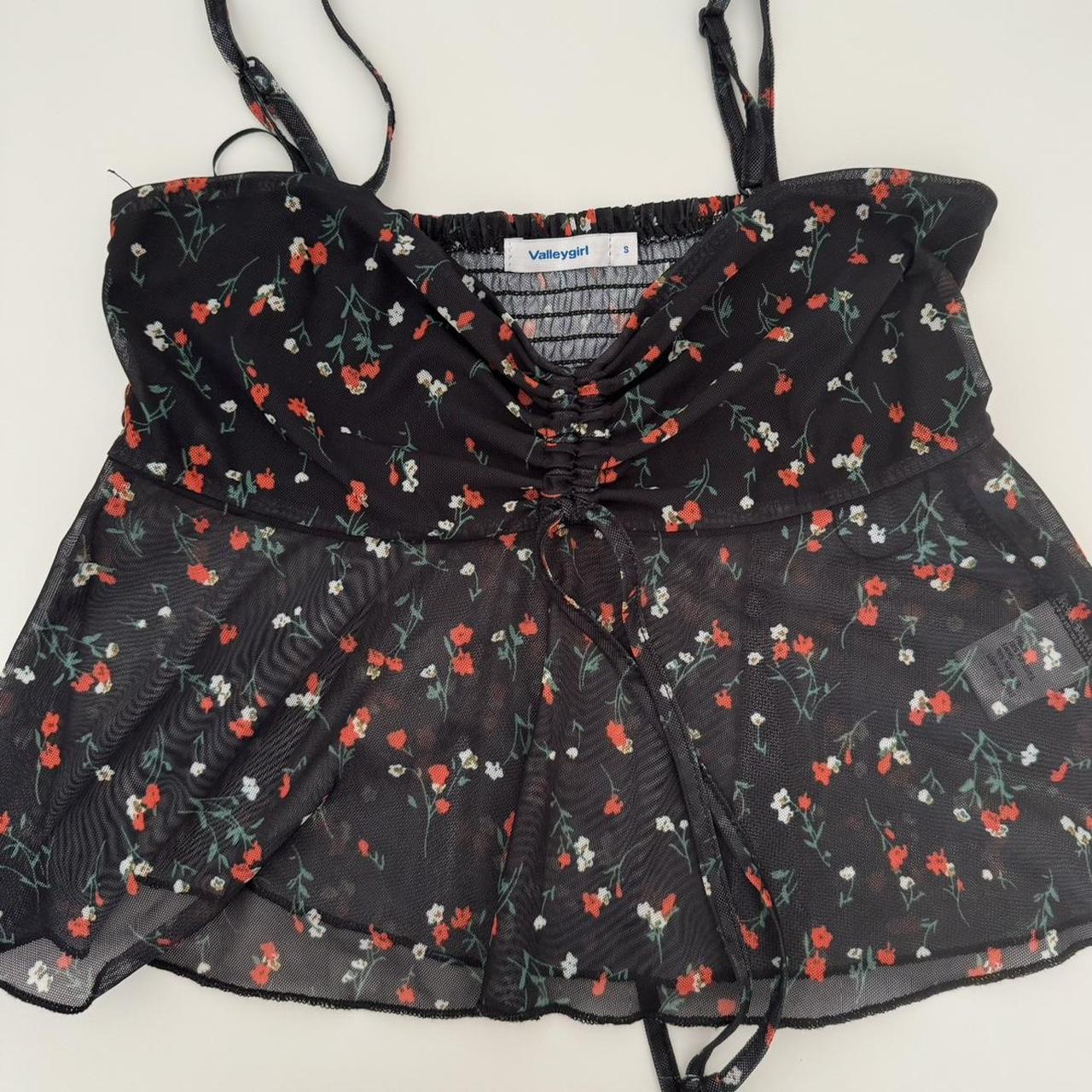 super cute mesh top, size small from valley girl not... - Depop