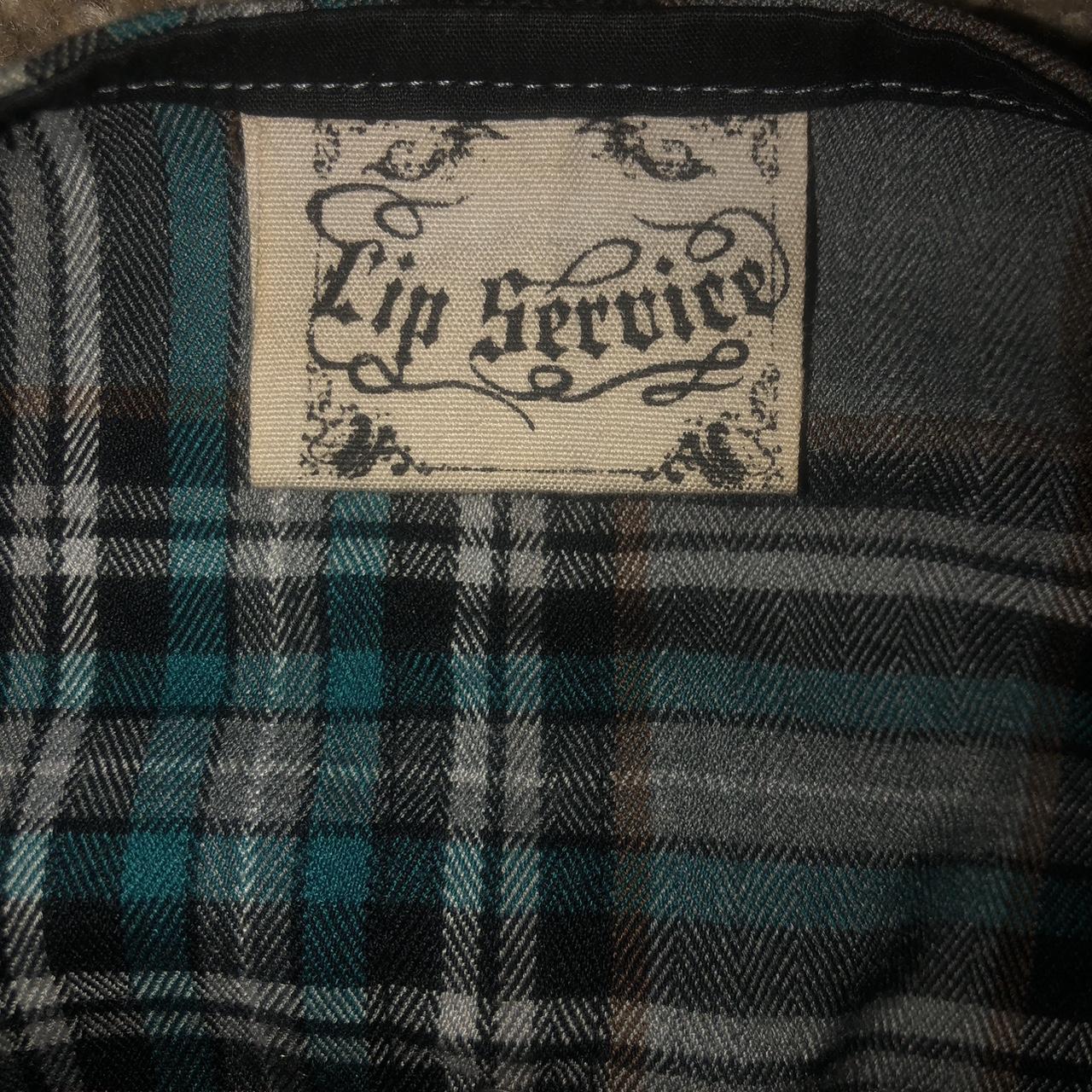 cute Y2k vintage lip service lace up corset... - Depop